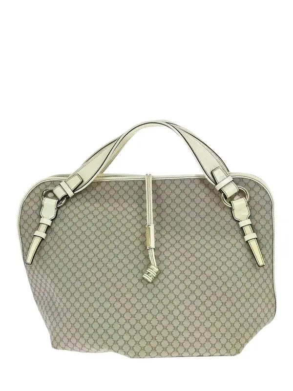 Celine 1990-2000s Macadam Canvas Handbag - Neutrals