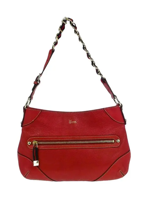 Gucci 1990-2000s Bamboo Shoulder Bag - Red