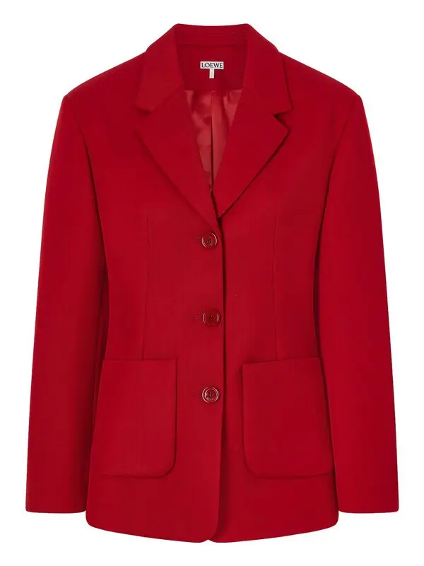Loewe Wool-blend Blazer - Red