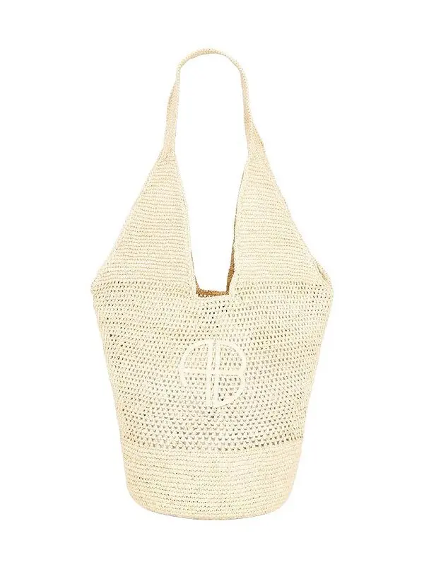 ANINE BING Leah Large Hobo Bag - Natural