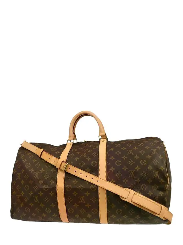 LOUIS VUITTON 1999 55 Keepall Bandouliere Monogram-canvas Tote Bag - Brown