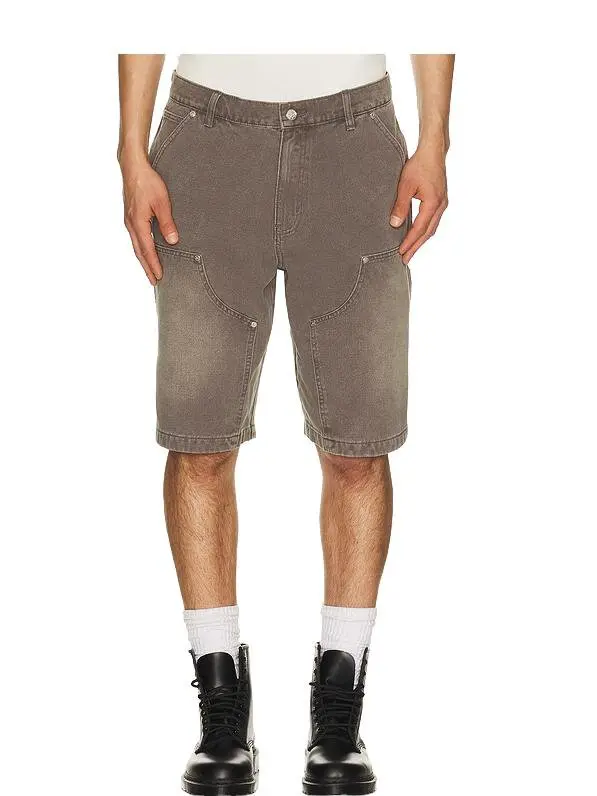RYOKO RAIN Double Knee Carpenter Shorts - Grey