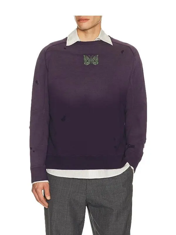 Needles Deconstructed Sweatshirt - Purple