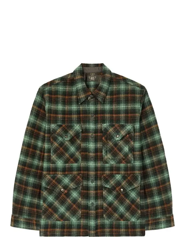 Ralph Lauren Checked Wool Overshirt - Green