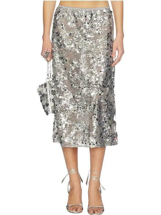 Baum Und Pferdgarten Shania Skirt - Grey Sequins