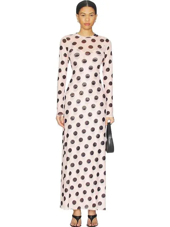 AFRM Paola Dress - Rose Blur Dot