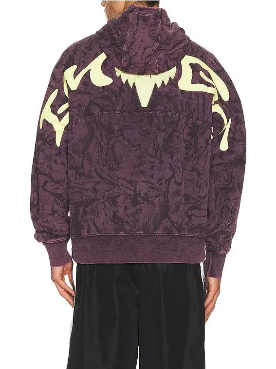 FOX RACING Image Print Fleece Hoodie - Plum Purple