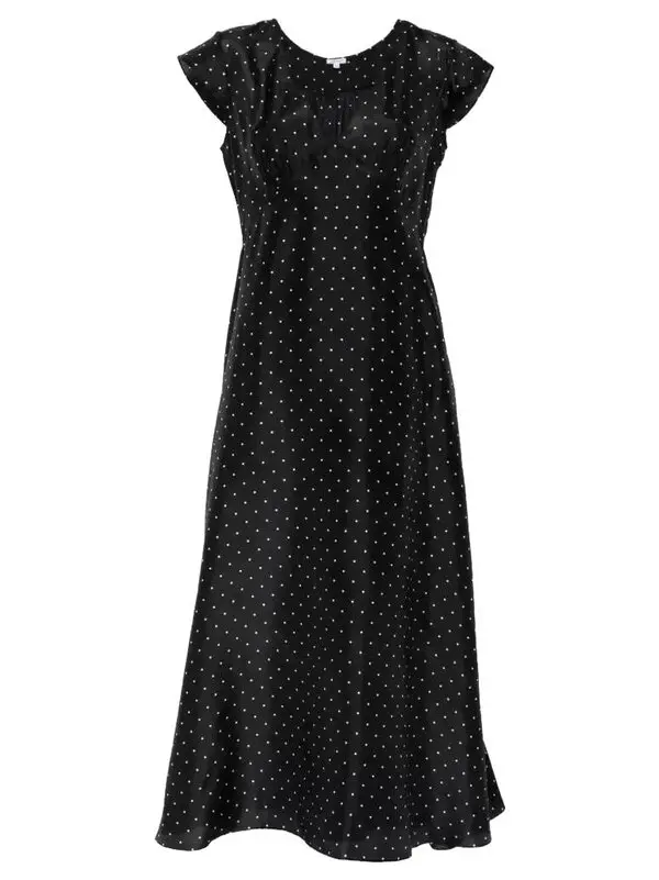 Aspesi Polka-dot Midi Dress - Black