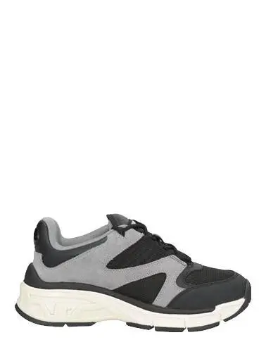Emporio Armani Low-top Sneakers With Logo - Black