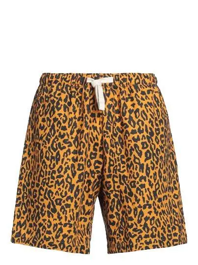 Palm Angels Leopard-print Shorts - Mandarin