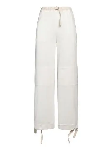JIL SANDER Wide-leg Cotton Trousers - White