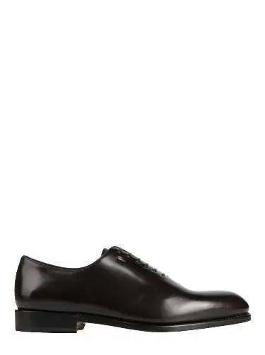 FERRAGAMO Lace-up Plum Calfskin Shoes - Purple