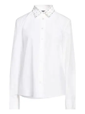 Fabiana Filippi Poplin Shirt With Appliqués And Studs - White