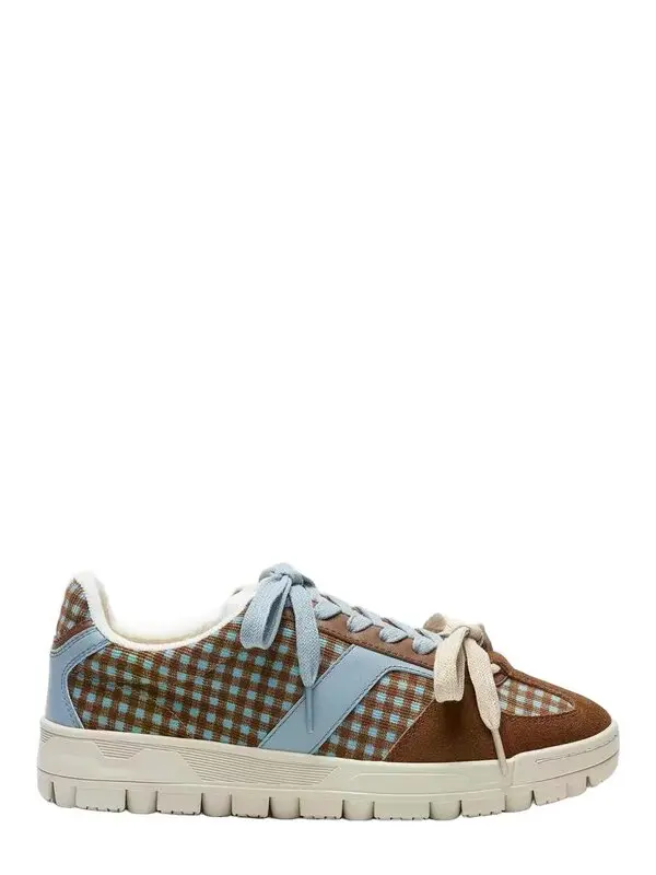 LILI CURIA Colette Checked Sneakers - Brown