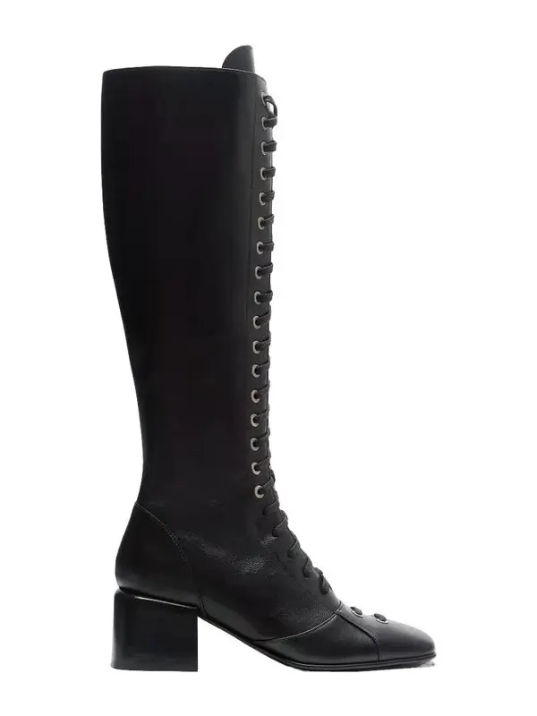 LILI CURIA Isadora Lace-up Boots - Black