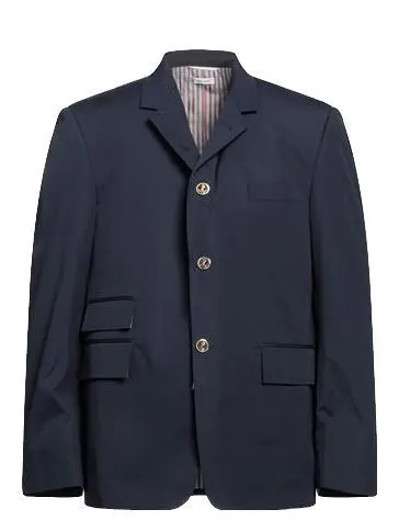 Thom Browne Blazer Size Polyester, Cotton - Navy