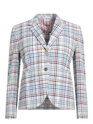 Thom Browne Tartan Wool Blazer - Blue