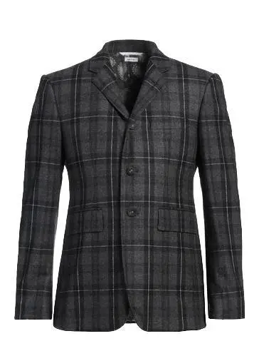 Thom Browne Single-breasted Checked Blazer - Grey