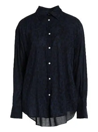 Gant Modal Leopard-print Shirt - Navy