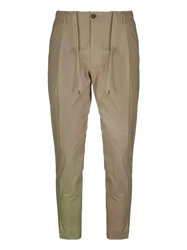 BE ABLE Drawstring Pleated Trousers - Neutrals
