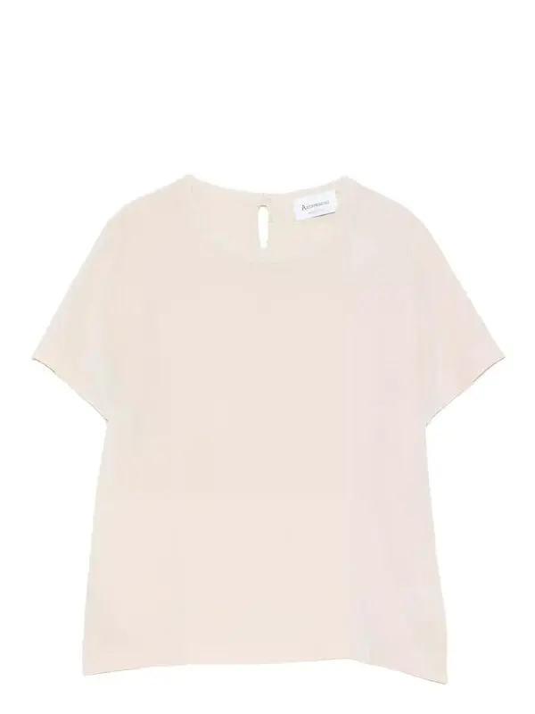 AROVESCIO Silk T-shirt - Neutrals