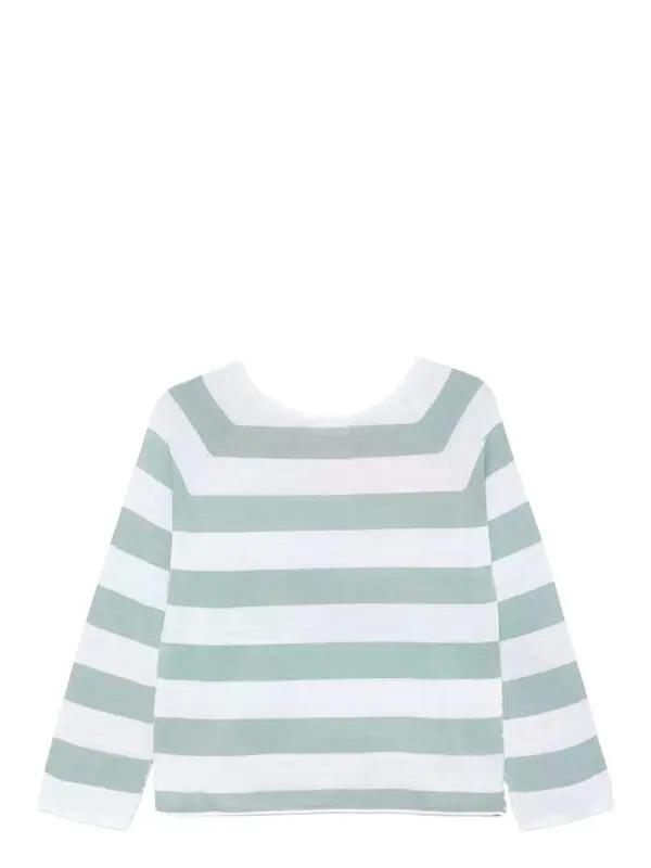 AROVESCIO Striped-pattern T-shirt - Blue