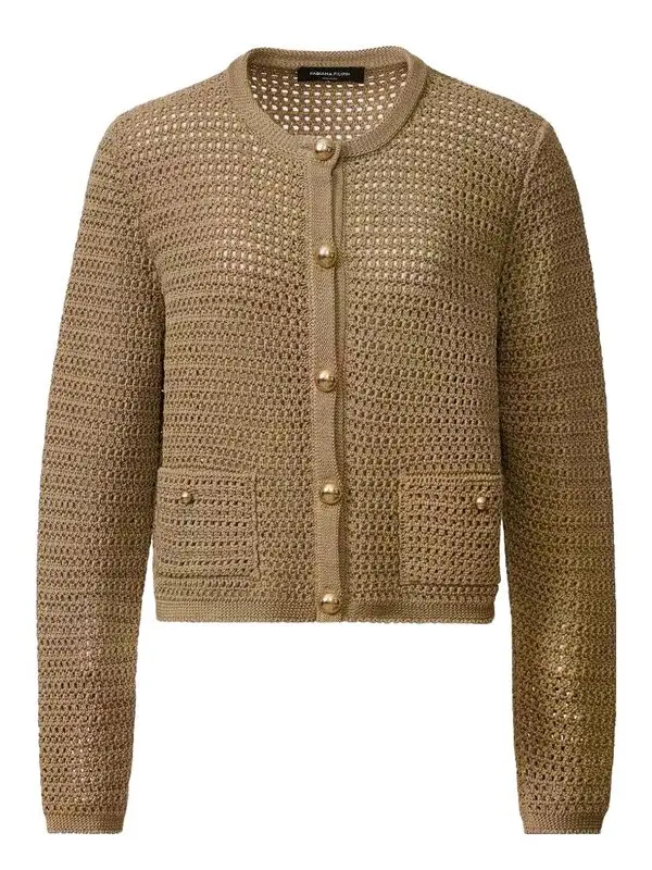 Fabiana Filippi Openwork Cardigan - Green