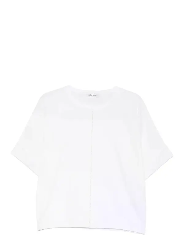 KANGRA Stitch Detail T-shirt - White