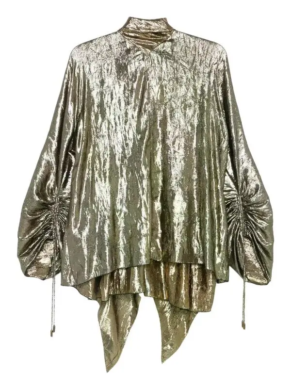 LANVIN Button Asymmetric Top - Gold