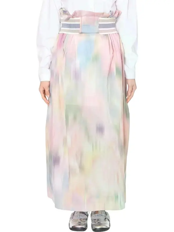 Kolor Maxi Skirt With Elastic Waistband - Pink