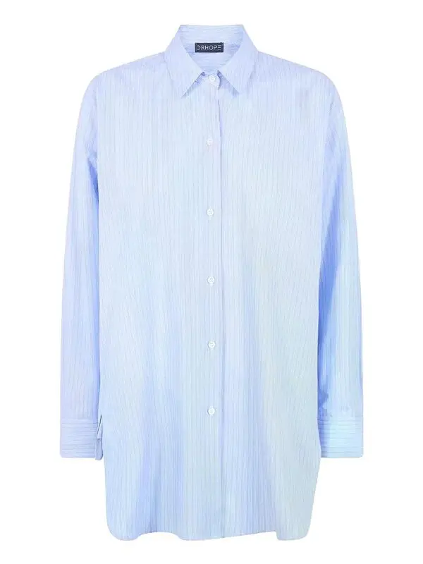 DRHOPE Striped Shirt - Blue