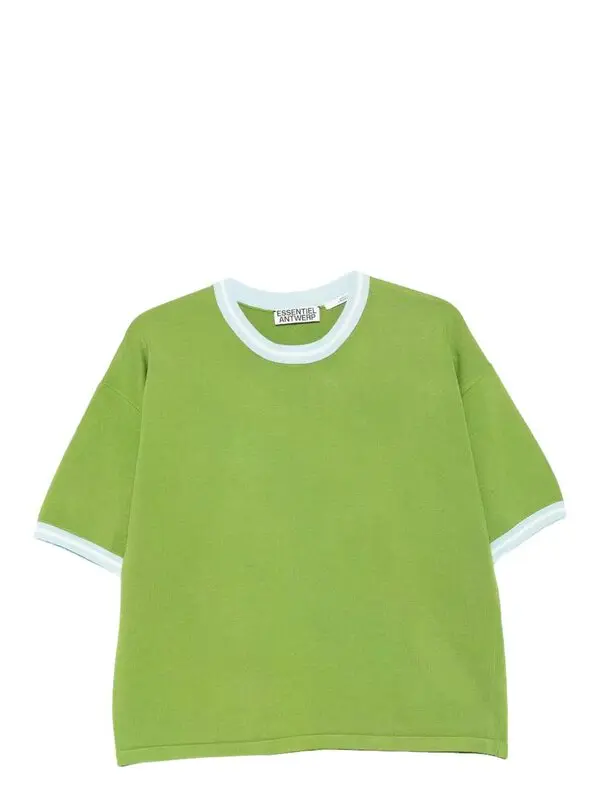 Essentiel Antwerp Contrasting-trims T-shirt - Green