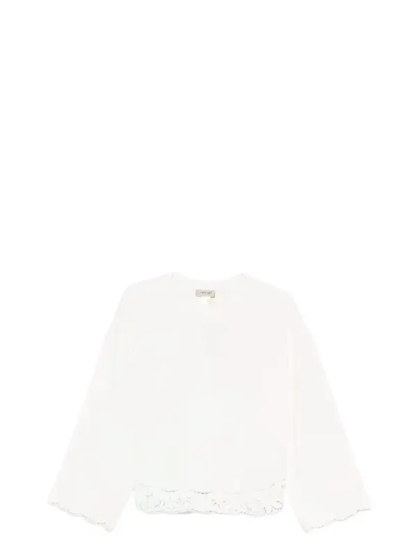 TWINSET Embroidered-detail Sweatshirt - White