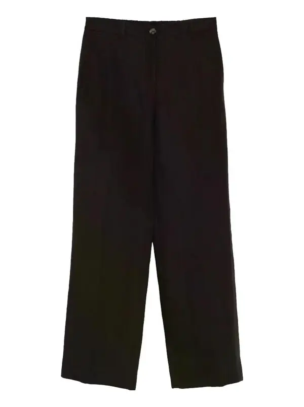 Paul Smith Straight Linen Trousers - Brown