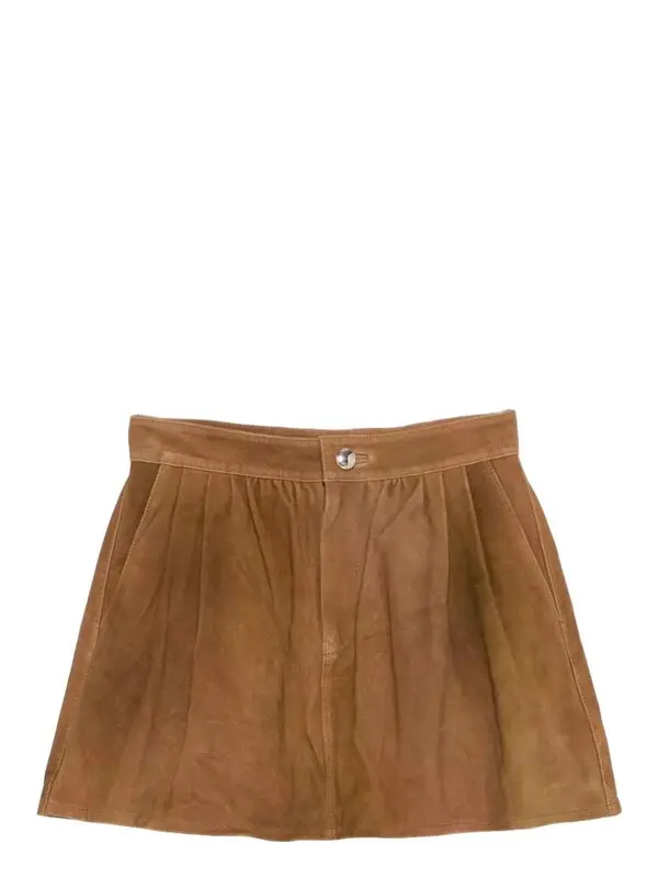 Maje Suede Mini Skirt - Brown
