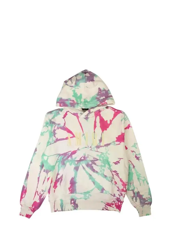 Amiri Logo-print Tie-dye Hoodie - White