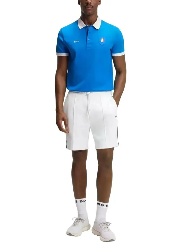 BOSS Paddy Polo Shirt With Country Flag - Blue