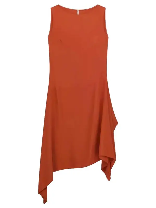 Liviana Conti Flavia Asymmetric-hem Midi Dress - Orange
