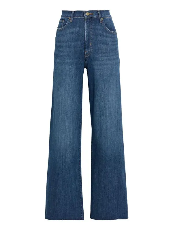 FRAME Le Slim Palazzo High-rise Wide-leg Jeans - Mid Denim
