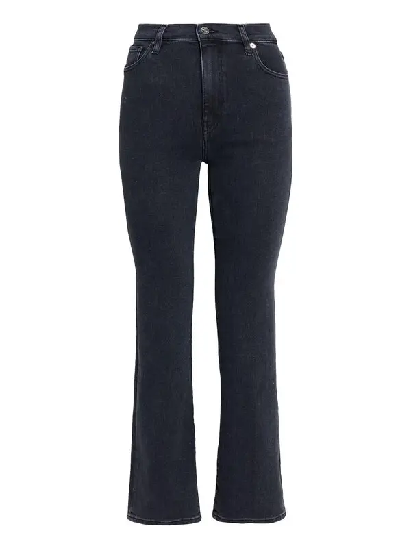FRAME Le Sleek Straight High-rise Jeans - Charcoal