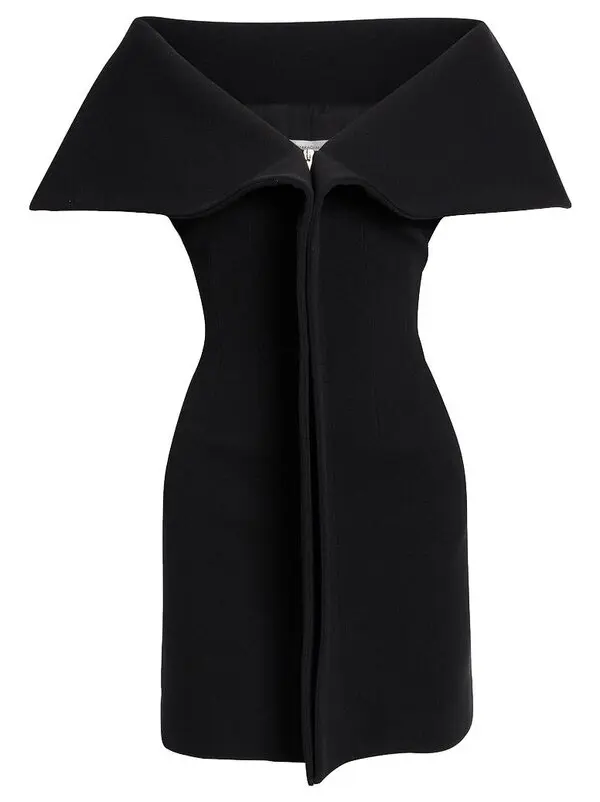 FERRAGAMO Twill Mini Dress - Black
