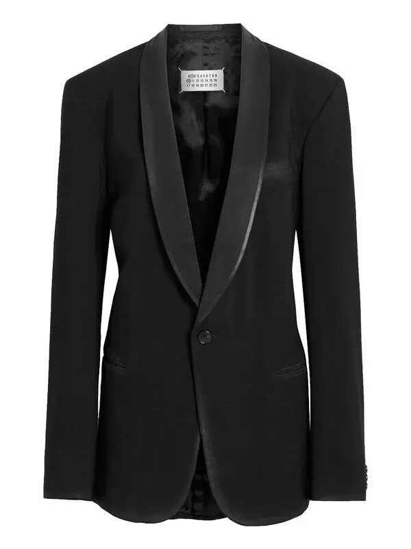MAISON MARGIELA Wool-crepe Blazer - Black