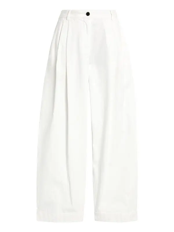Dries Van Noten Cotton-twill Tapered Trousers - White