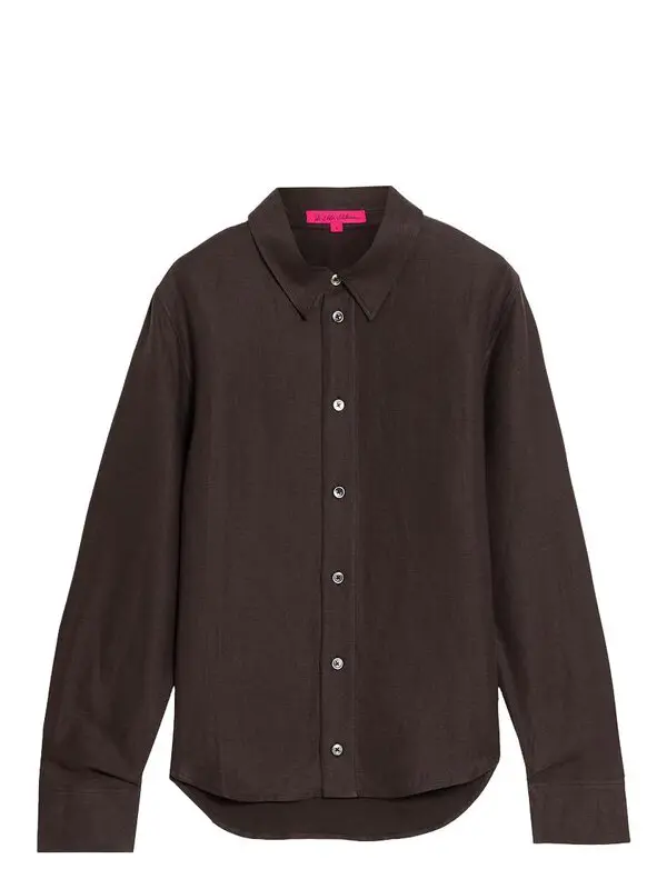 THE ELDER STATESMAN Easy Twill Shirt - Chocolate
