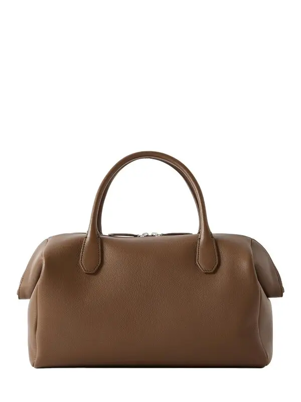 THE ROW Faye Textured-leather Tote - Brown