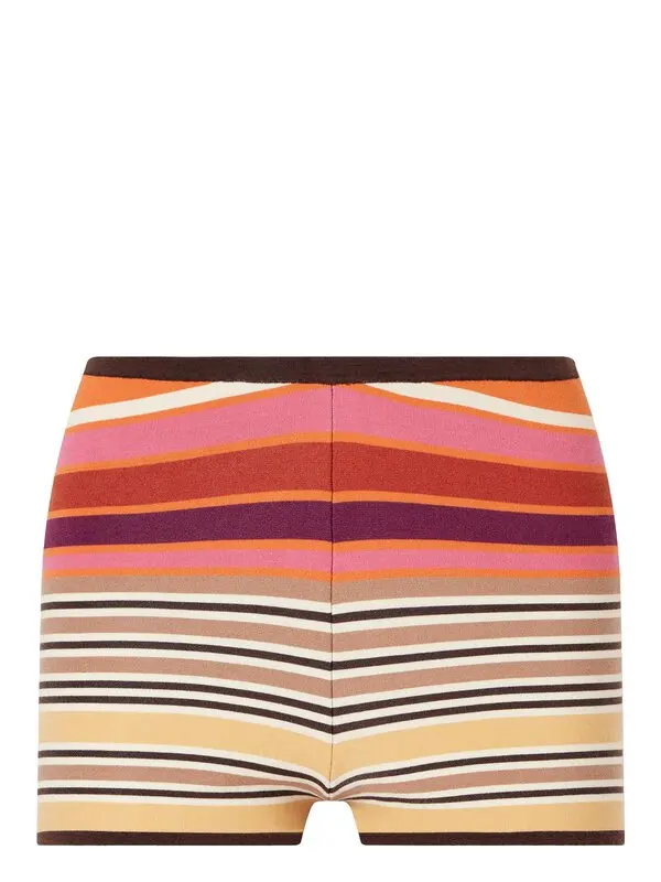 Faithfull The Brand Playa Striped Jersey Mini Shorts - Multi