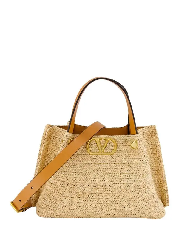 Valentino Garavani Raffia Shopping Bag - Beige