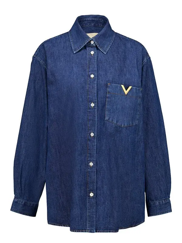 Valentino Garavani Medium Denim Shirt - Blue