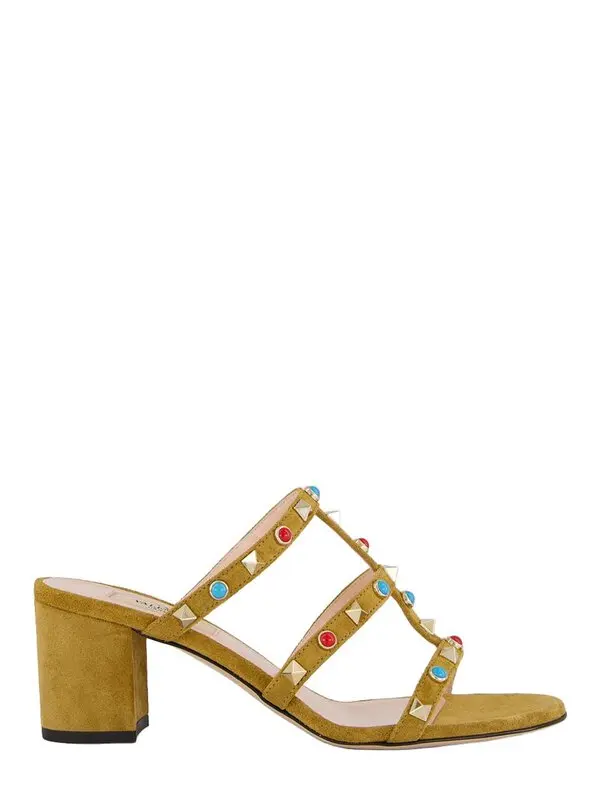 Valentino Garavani Rockstud Suede Sandals - Brown