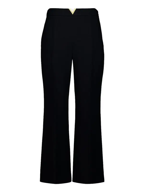 Valentino Garavani Virgin Wool Straight Trousers - Black